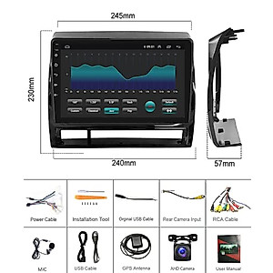 2G 32G Android Car Stereo for Toyota Tacoma 2005-2015 with Wireless Apple Carplay, Rimoody 9 Inch Touch Screen Car Radio with GPS Navigation Bluetooth FM HiFi WiFi Android Auto Backup Camera