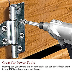 Screwdriver Bit Set Torx, 11 Pcs 1/4 Inch Hex Shank T6-T40 Magnetic S2 Steel Torx Security Head Screwdriver Drill Set Bits with Case (3 Inch Length)