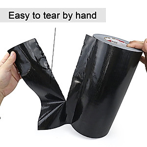 JIALAI HOME 10 Inches Duct Tape, Industrial Grade 10 inches x 30 Yards Duct Tape Black, 9 Mil Heavy-Duty, Waterproof, Strong, Flexible, No Residue, UV Resistant for Crafts & Home Improvement