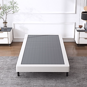 XINXINYAN Twin Box Spring 5 Inch High,Heavy Duty Mattress Foundation,Sturdy Metal Twin Box Spring Only with Fabric Cover Set, Easy Assembly, Noise Free