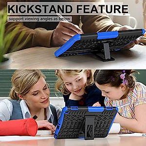 TASSKTO Dual Layer Heavy Duty Rugged Shockproof Impact Resistance Drop Proof Military Grade Kids Case with Kickstand for（2020 Release Fire HD 8 & HD8 Plus Case 10thGeneration, Not fit Samsung iPad 8