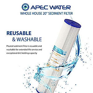 APEC Water Systems CB1-SED20-BB Whole House Sediment Water Filter 20" Home Filtration System