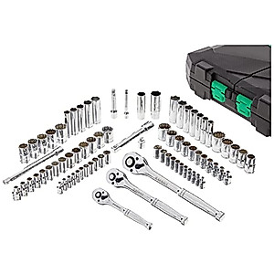 Amazon Brand - Denali 170-Piece All-Purpose Tool Kit and Socket Set, 16 x 20 x 3.5 in