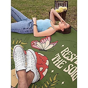 A Mushroom and A Butterfly with The Quote Respect The Soul Throw Blanket Lightweight Soft Plush Fluffy Flannel Blankets for Couch Bed Sofa (XS 30"x40" Inch for Toddler/Puppy)