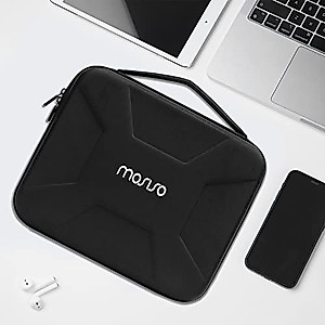 MOSISO Tablet Sleeve Carrying Case Compatible with iPad Pro 12.9 inch M2 & M1 (6th/5th/4th/3rd Gen) 2022-2018, Surface Pro 12.3 inch X/7/6/5/4/3/2/1, Waterproof Shockproof Organizer Storage Bag, Black