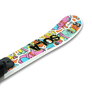 SOLA Winter Sports Kid's SLKS103 Beginner Snow Skis and Poles with Bindings Age 3-4 (Gaggle)