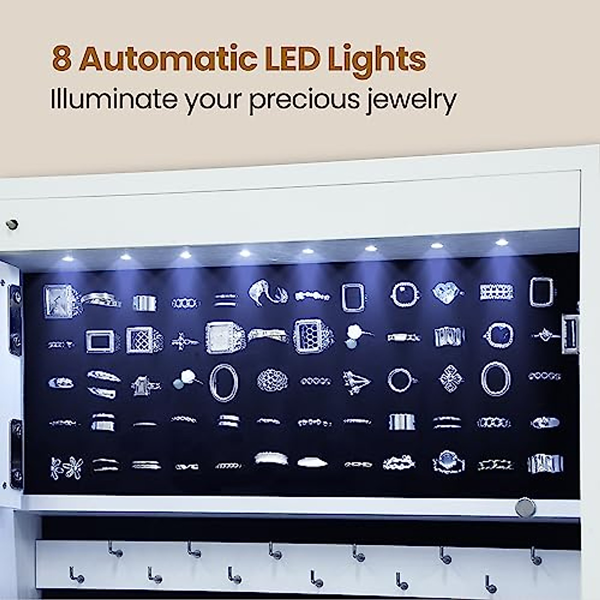 Hzuaneri Jewelry Cabinet Armoire