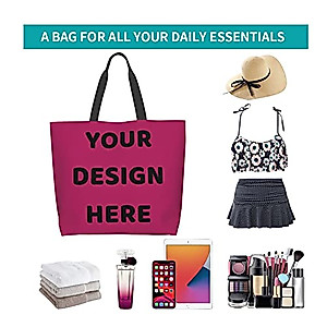 Custom Tote Bag Custom Tote Bags With You Team Logo Text Picture Travel Business Women Teacher Personalized Tote Bag