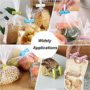 Bag Clips,16 PCS Reusable Bread Bag Clips for Food Storage,Easy Squeeze & Lock Fruit Fresh-Keeping Plastic Sealing Clips