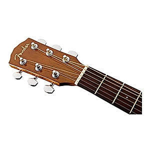 Fender CD-60SCE Dreadnought Cutaway Acoustic Electric Guitar, with 2-Year Warranty, Fishman Pickup and Preamp System, Natural, Left-Handed