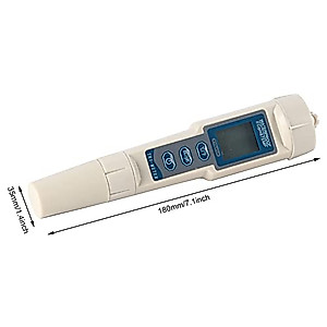 VOLDAX High Accuracy Portable 3 in 1 Pen Type Digital PH/EC/Temp Meter Water Quality Monitor Tester ph Water Tester