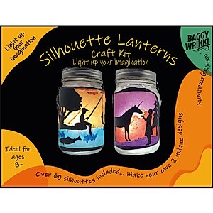Lantern Craft KIT – Arts and Crafts Gift/Activity/Projects/Party for Girls/Boys/Kids/Teens. DIY Make Your Own Silhouette Lantern Jar: 60+ Silhouettes - Fairy/Unicorn/Dragon. by Baggy Wrinkl