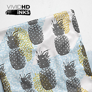 iiRov Summer Design Ink-Fuzed Decorative Throw Pillow - Retro Summer Pineapple v5