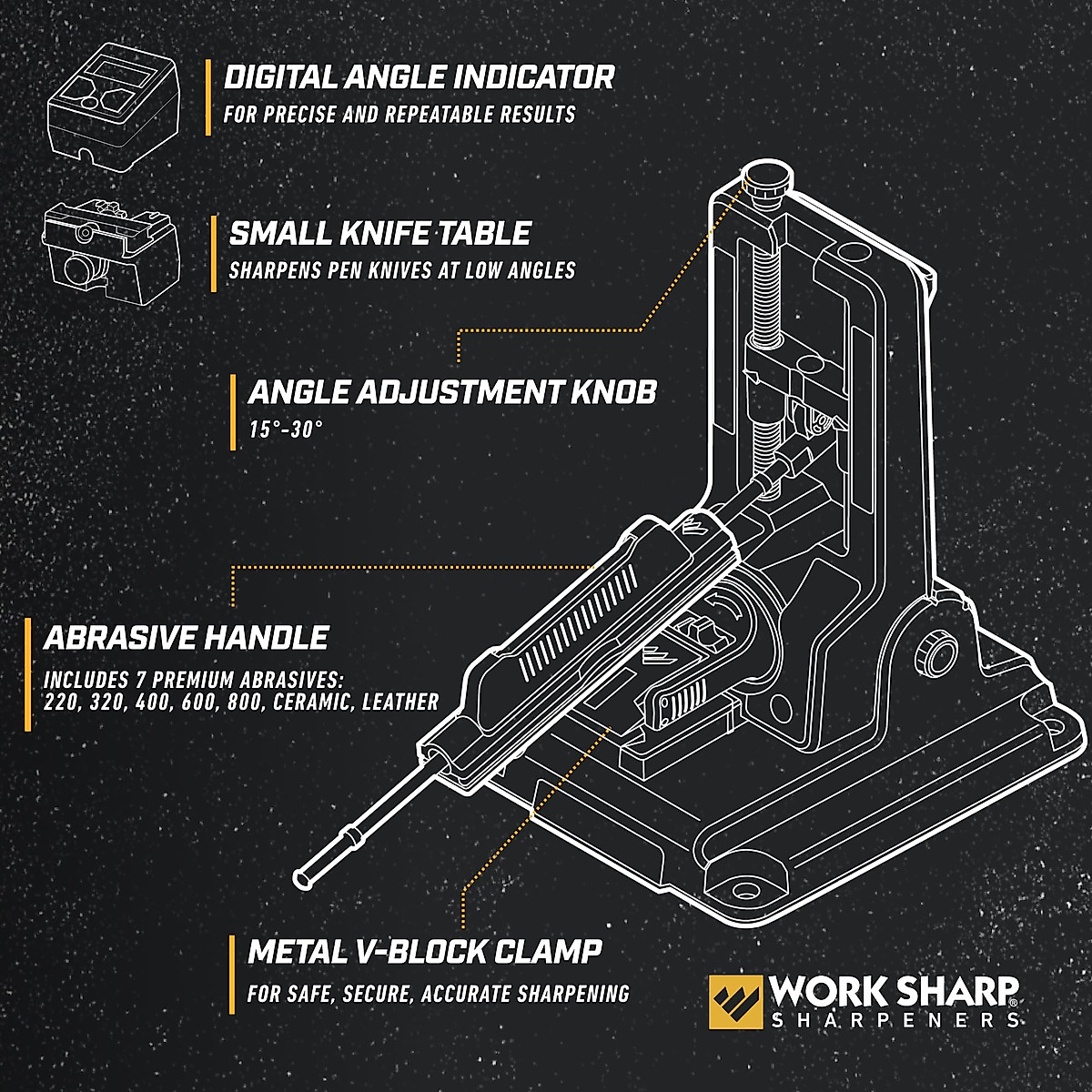 Work Sharp Professional Precision Adjust Knife Sharpener Tool, complete angle adjustable knife sharpening system