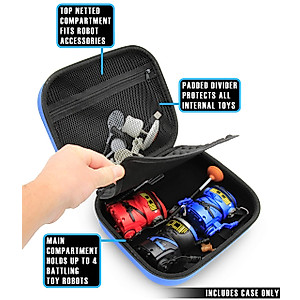 CASEMATIX Robot Case Compatible With 4 Ninja Bots Battle Bots and Ninja Toys Accessories, Includes Case Only