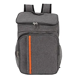 SUNFECILI Thermal Insulated Food Delivery Backpack,Backpack Cooler,18L Grey Leakproof Cooler Backpack Tote Bag,Insulated Reusable Grocery Shopping Backpack for Fruits Drinks Lunch Boxes