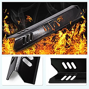 Criditpid Porcelain Grill Heat Shields Replacment for Dyna-Glo DGF510SBP, DGF493BNP, Barbeque Grill Heat Plates for Backyard Grill Replacement Parts BY15-101-001-02, BY13-101-001-13, GBC1460W