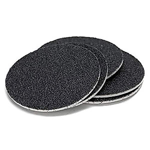 60pcs Self-Adhesive Sandpaper Disk Replacement Pad for Polishing Craft or Electric Foot File Callus Remover Use, Regular Coarse 180 Grit