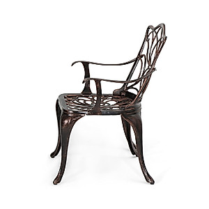 Christopher Knight Home 318132 Tucson Dining Chair, Black Copper