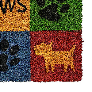 NoTrax, Wipe Your Paws, Vinyl-Backed Natural Coir Doormat, Entry Mat for Indoor or Outdoor Use, 18"x30", C12 (C12S1830WP)