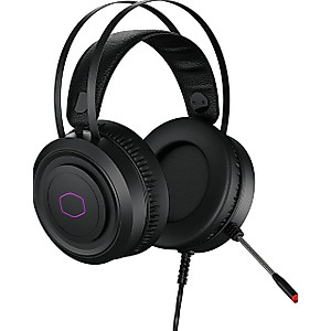 Cooler Master CH321 Gaming Headset - Over-Ear Headphones, 50mm Neodymium Audio Drivers, Omni-Directional Microphone, Removeable PU-Leather Ear Cups, PC & Console Compatible - USB Type A