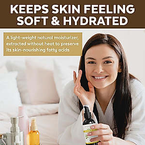 Viva Naturals Organic Jojoba Oil - Pure Cold-Pressed for Skin and Hair, USDA Certified Face Moisturizer, 4 fl. oz