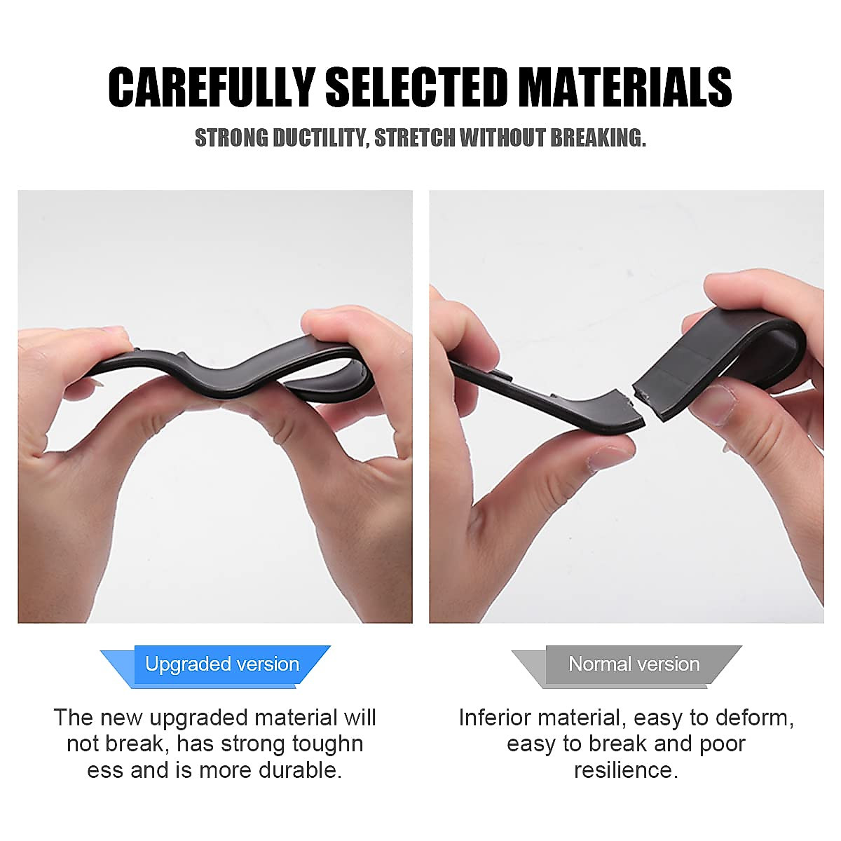 Hanemia Car Back Seat Headrest Hooks, 4 Pack Carbon Fiber Stylish Back Seat Hanger for Car Handbag Clothes Coats Grocery Bags, Car Interior Accessories (Carbon Fibre/Black)