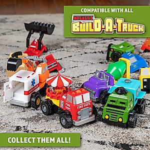 POPULAR PLAYTHINGS Magnetic Build A Truck Special Forces Toy Play Set, 5 Piece Mix and Match Vehicles, Racecar Party Favors and Cars Goodie Bag Fillers