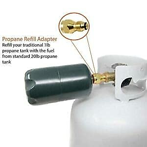 Seihao 2Pcs Propane Tank Refill Adapter for Throwaway Disposable Bottle, Universal Mini Propane Regulator 20 lb to 1 lb Small Cylinders Quick Connect Attachment