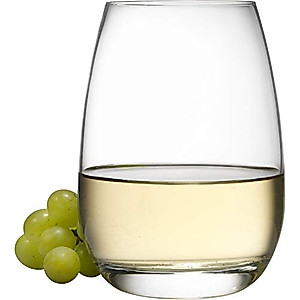Luigi Bormioli Michelangelo 15.5 oz Stemless Glasses, 4 Count (Pack of 1), Clear
