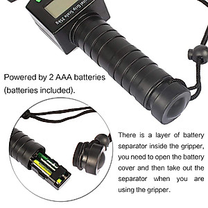 Yogayet Fish Lip Gripper with Digital Scale, 50lb/25kg Loading Capacity Fish Lip Grip,Water-Resistant Lip Grip with Tape Measure, Stainless Steel Fish Lip Grabber Fish Gripper Fishing Sale