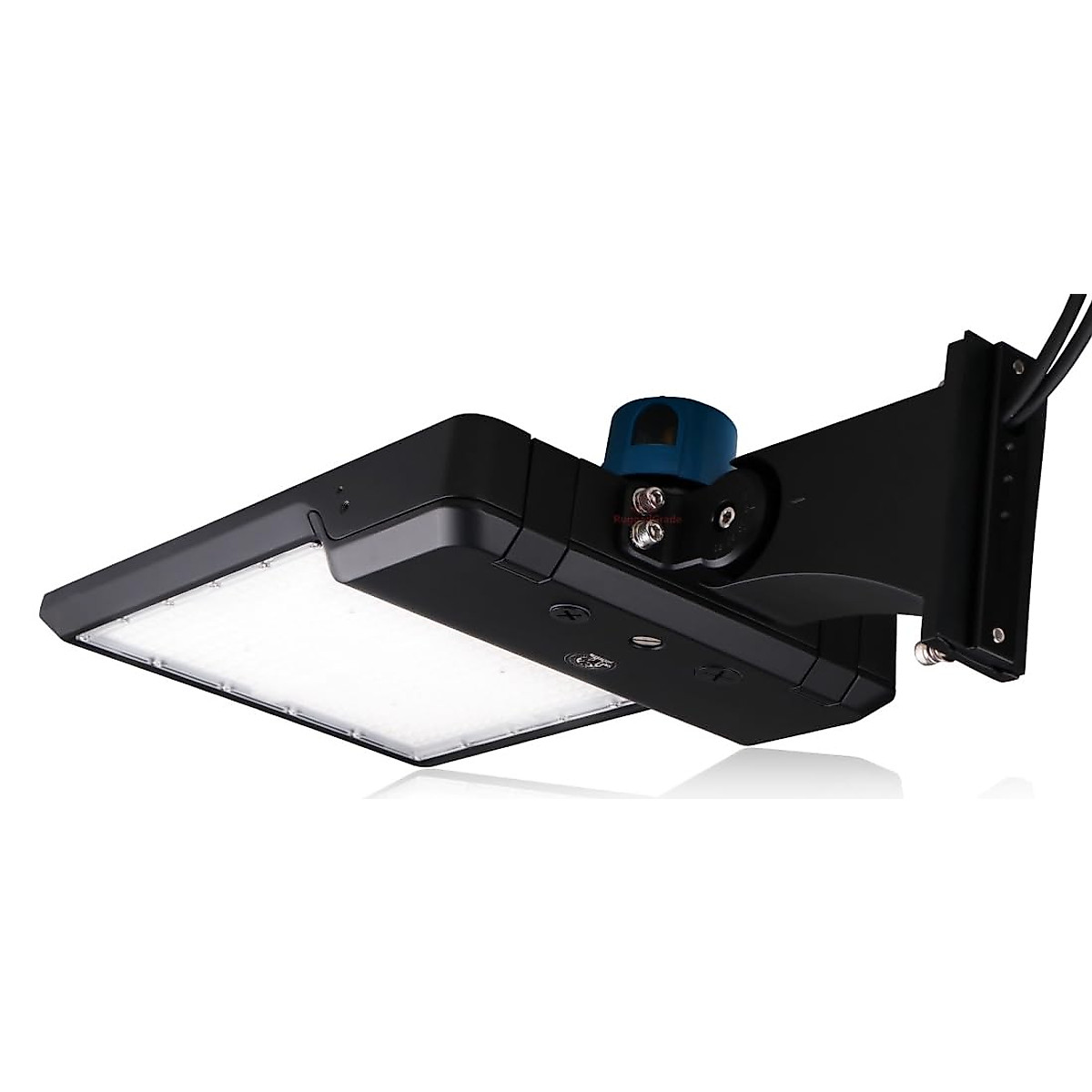 RuggedGrade 300W - Revati II Series LED Parking Lot Light with Photocell - 43,200 Lumen - Color Selectable 3K/4K/5K - Arm Mount - Black