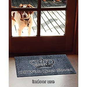 Toland Home Garden 800400 Off with Your Shoes! Funny Door Mat 18x30 Inch Queen Outdoor Doormat for Entryway Indoor Entrance
