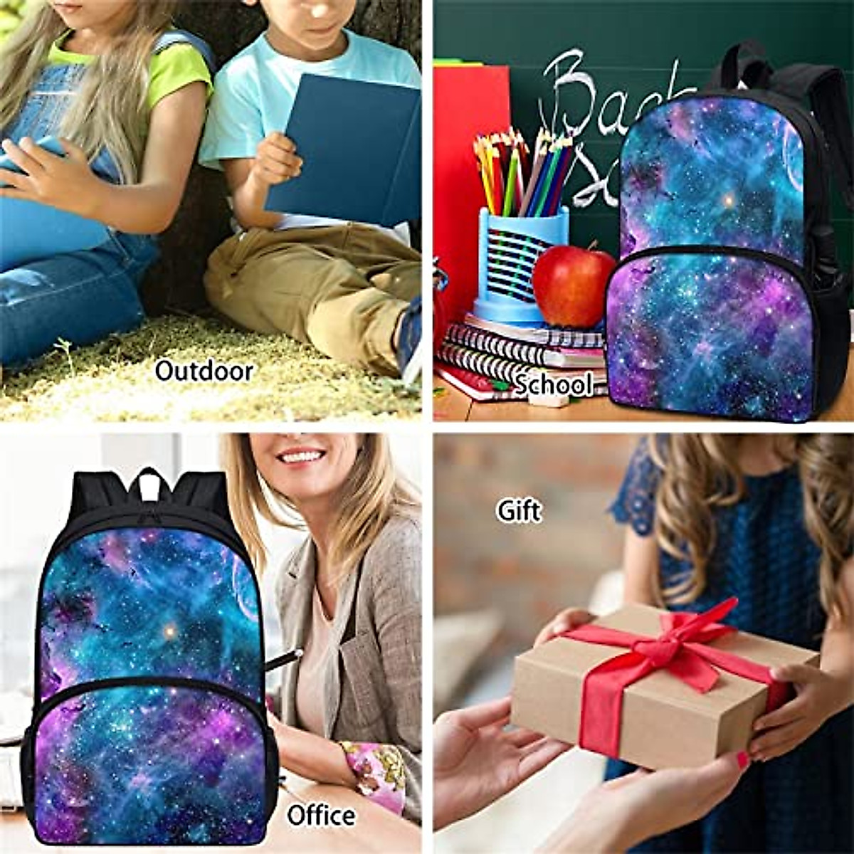ZFRXIGN Butterfly Cat Backpack for Girls School Bags Lunch Box Pencil Case Kids Elementary Middle Student Book Bag Rucksack Bookbag School Supplies Blue