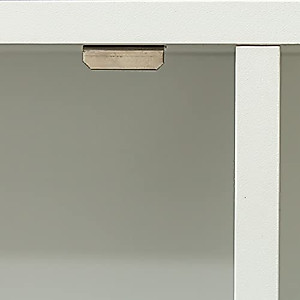 Storage Cabinets, Multifunctional Display Cabinet with Display Shelves and Doors, Entrance Modern Buffet or Kitchen Sideboard with Gorgeous Golden Brass Accents, Modern Style TV Cabinet(Espresso)