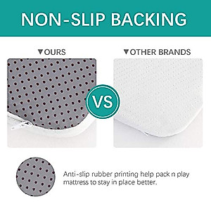 Trifold Pack and Play Mattress Topper 38" x 26", Waterproof Breathable Soft Portable Foldable Playard Mattress Pad, Baby Portable Foam Playpen Mattresses with Removable Zippered Cover White
