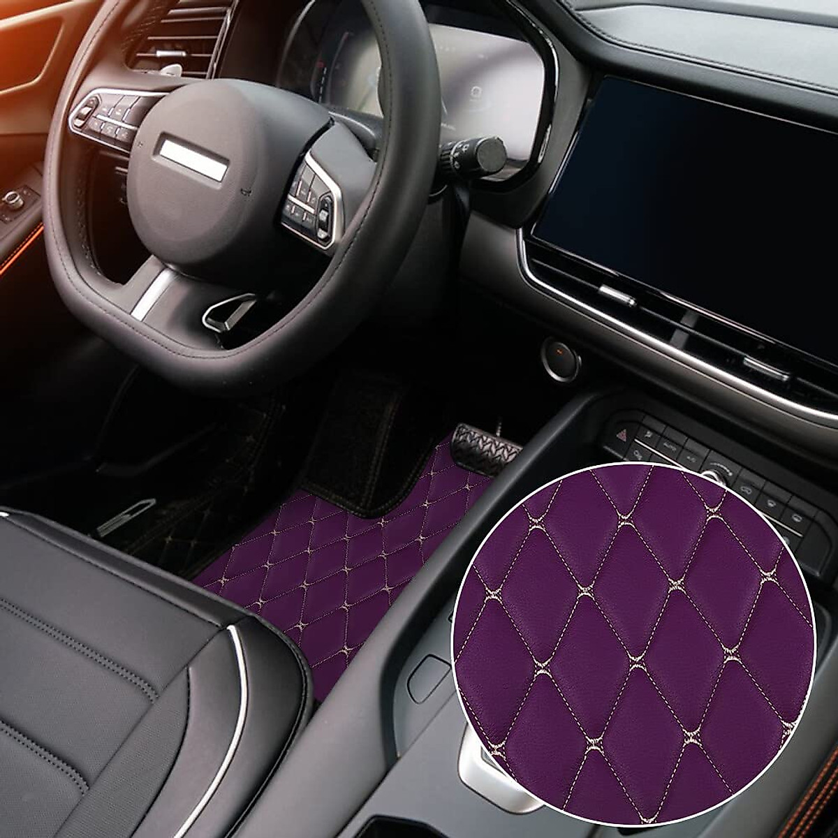 ikasus Quilted Foam Vinyl Fabric Diamond Pattern with Thick Sponge Backing Faux Leather Fabric for Car Headliner, Furniture Upholstery, Headboards,155x100CM