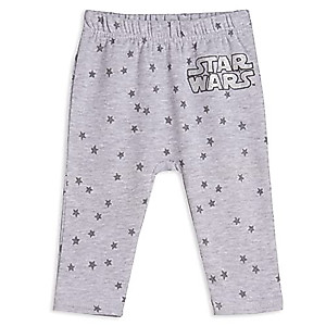STAR WARS The Child Newborn Baby Boys Fleece Hoodie Short Sleeve Bodysuit and Pants 3 Piece Baby Outfit Set Grey/Green 0-3 Months