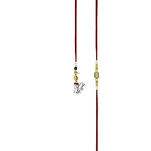 Lumba Rakhi for Brother and Bhabhi Lumba Rakhi for Bhabhi Raksha Bandhan Rakhi Bhaiya Bhabhi Rakhi Lumba set Rakhi for Brother sister (Design6)