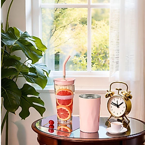 YULUDZSW Stainless Steel Vacuum Insulated Tumbler, With Lid And Straw For Water, 20 Oz Perfect Size Iced Coffee/Smoothie Cup, 3 In 1 Water Cup, For Home, Office Or Car, Hot And Cold Drinks Thermal