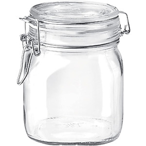 Bormioli Rocco SYNCHKG009319 B0727PL21D Fido Glass Canning Jar Italian.75, Clear