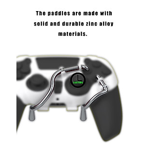 EXknight Leverback FPS Mechanical Paddles Attachment, Back Buttons Gaming Paddles for PS5 Controller (White)