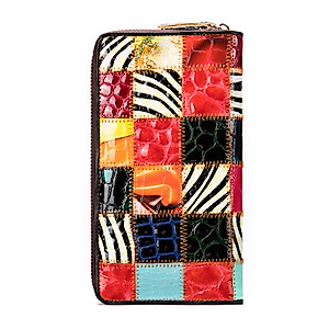 MASIWEI Women's Elegant Wallet RFID Blocking Phone Clutch Wallets Large Capacity Credit Card Holder Multicolor and Zip Around