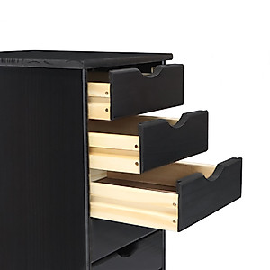 ADEPTUS 10016 6 Drawer Roll Cart, Black