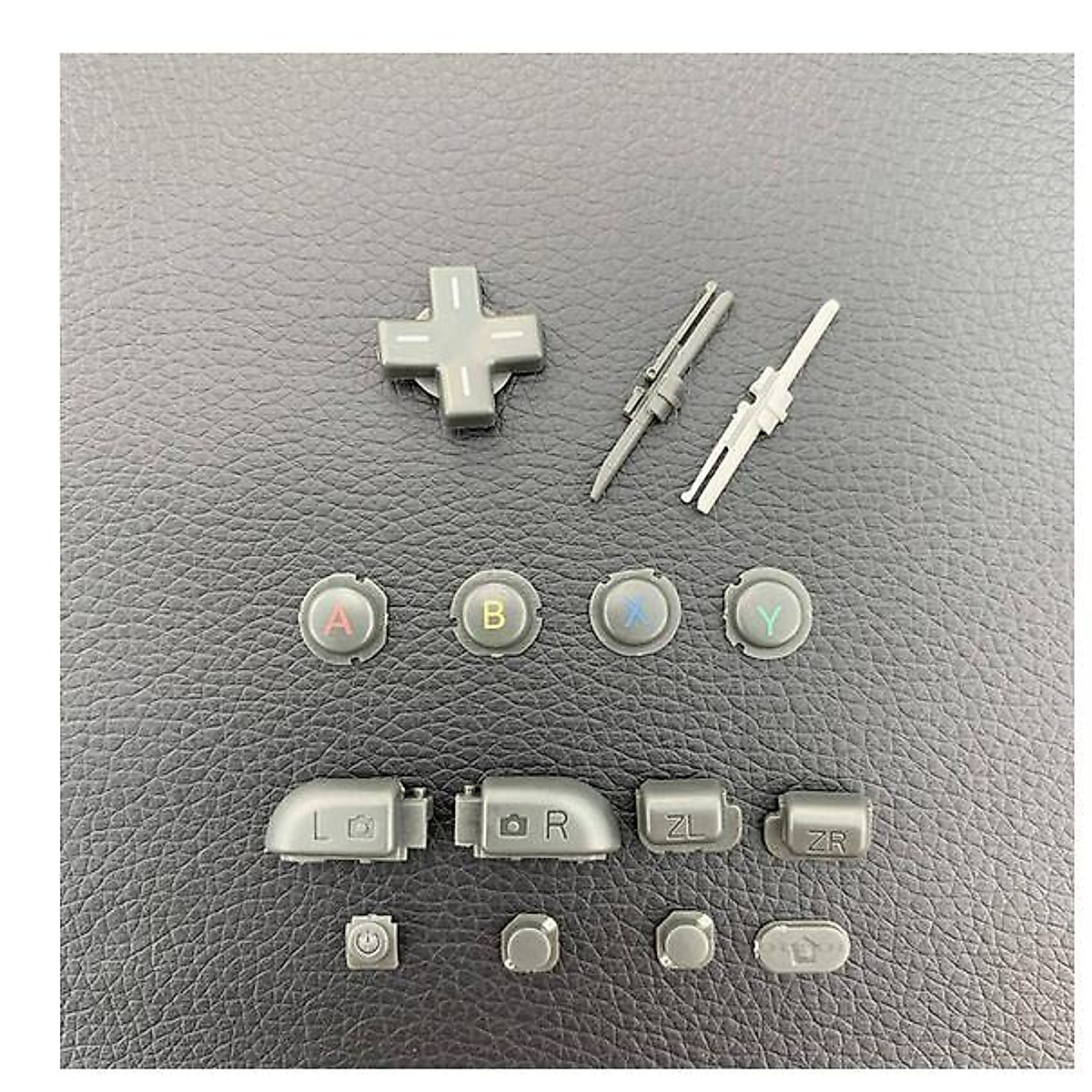 15 PCS Replacement L R ZR ZL Buttons ABXY Buttons Home Button Start Button Power Select Button D Pad Set for New 3DS XL New 3DS LL Console Grey