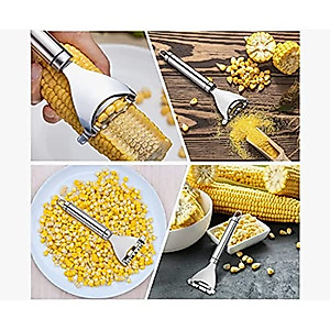 Corn Cob Stripper Peeler Remover Salad Making Cutter Easy Clean Corn Cob Stripper Stainless Steel Splitter Tool