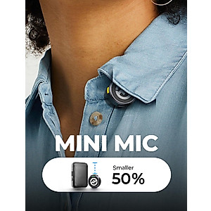 Hollyland Lark M2 Wireless Lavalier Microphone for iPhone/Android/Camera/PC/Laptop with Lightning/USB-C/Plug, 48KHz 24Bit, 1000ft Range, Noise Cancellation, 30H Battery for Video Recording, Streaming
