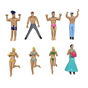 Toyvian Wine Glass Tags Charms Hanging Ornament Identify Label Cup Edge Action Figurines Doll for Champagne Drink Marker 8pcs (Random Style)