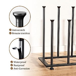 Freestanding Boot Rack Organizer Tall Boots - Vertical Shoe Storage Organizer for 4 Pairs, Prevents Creases & Sagging, Space-Saving Design for Entryways, Closets, Bedroom, Patio Outdoor, Hallway