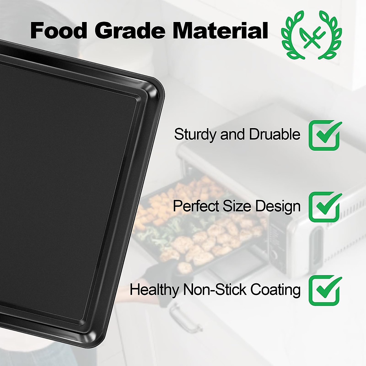 13 Inch Baking Sheet, Replacement Baking Pan for Ninja Foodi SP101 Air Fryer Oven,Cookie Sheets for Baking for Ninja Foodi SP100 SP102 SP101C, Baking Tray for Ninja Foodi 8-in-1 Digital Air Fryer Oven